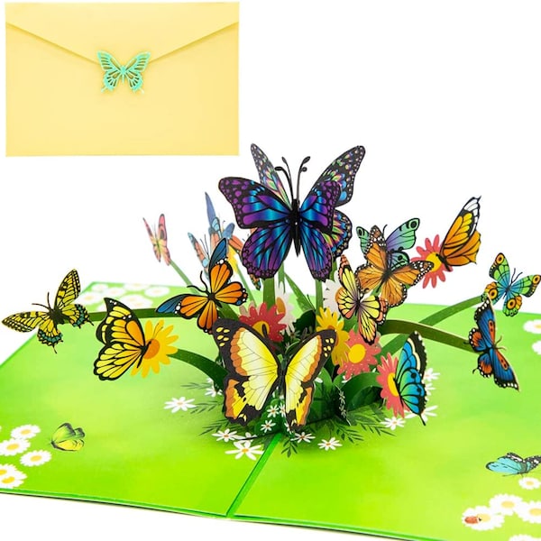 Magic Trick Book 2-Pack Flying Butterfly Greeting Card Magic Toy - Wind ...