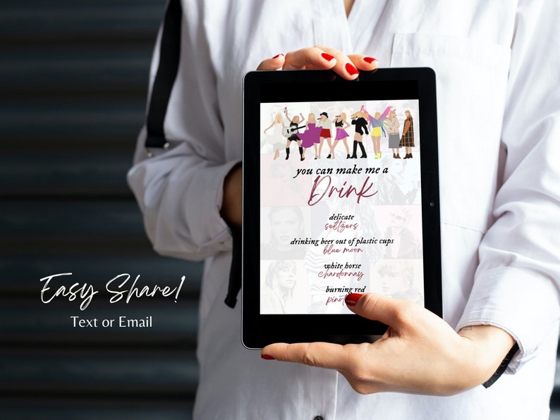 Taylor Swift Eras Bar & Dinner Menus - Etsy