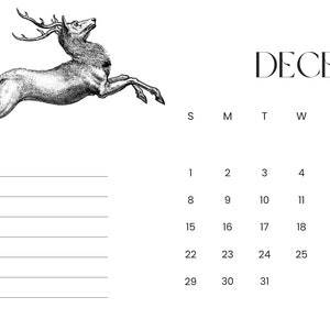 Hunter Calendar 2024 Template Editable Aesthetic 2024 Calendar Jungle ...
