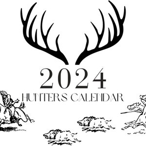 Hunter Calendar 2024 Template Editable Aesthetic 2024 Calendar Jungle ...