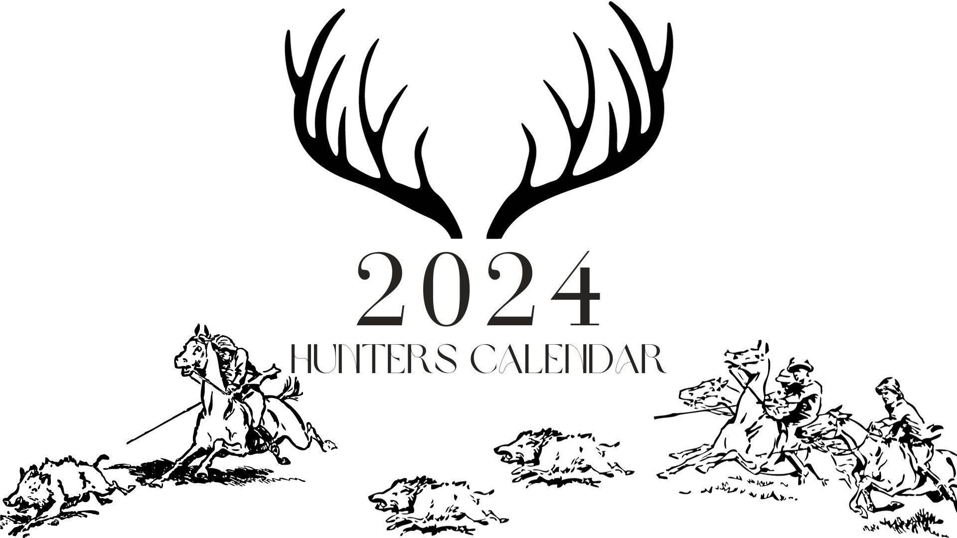 Hunter Calendar 2024 Template Editable Aesthetic 2024 Calendar Jungle ...