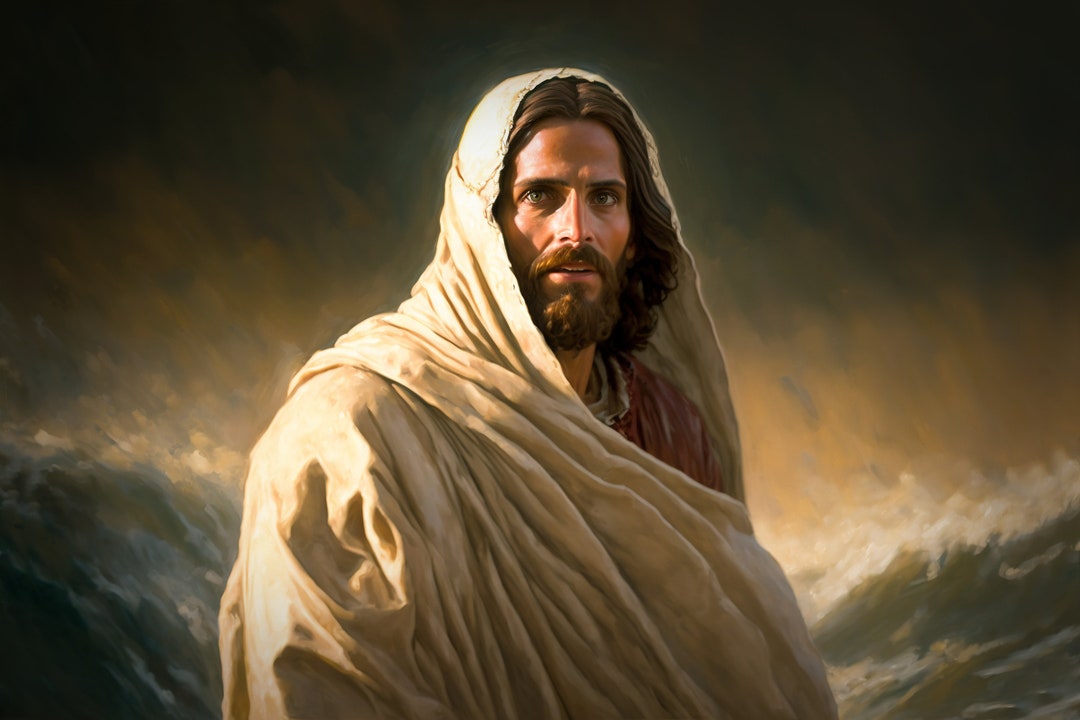 Jesucristo Retrato Digital Arte Cristiano Religioso - Etsy España