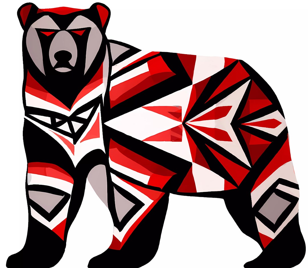 Grizzly Bear Digital Download Art Print Inspired by Pacific Northwest ...