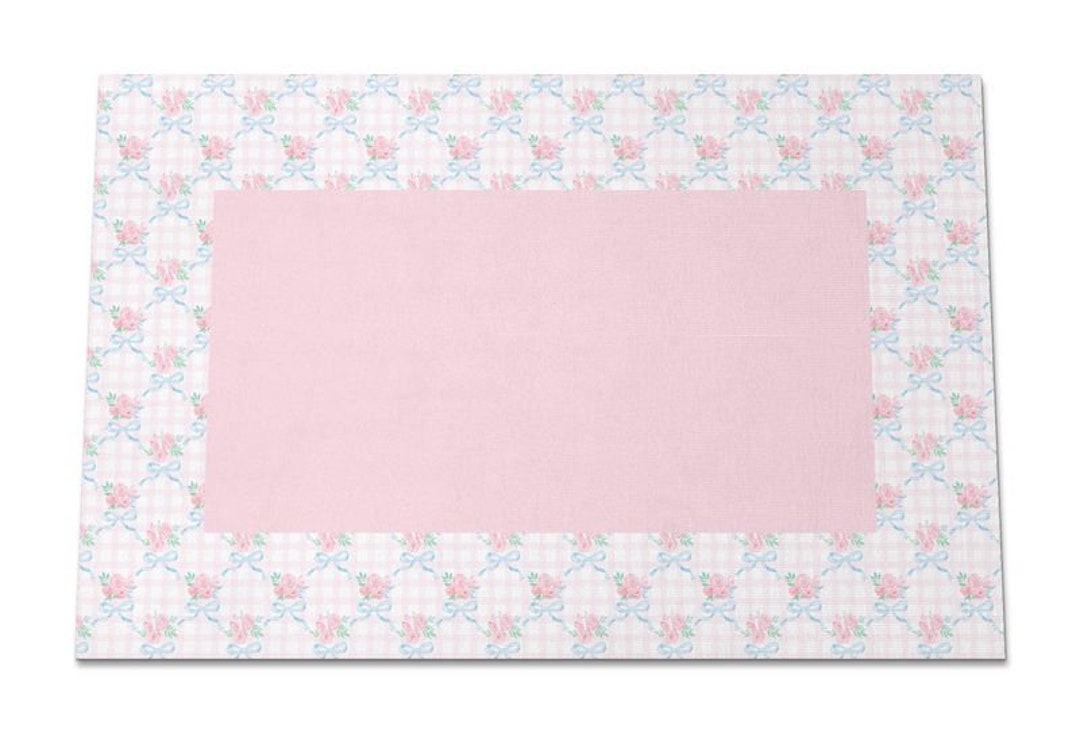 Grandmillennial Area Rug Floral Rug, Nursery Rug, Scallop Edge Rug ...