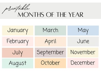 Days of the Week, Months of the Year, Printable, Vipkid, Gogokid ...