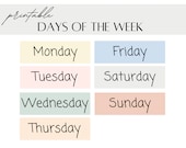 Days of the Week for Classroom Calendar Days of the Week - Etsy