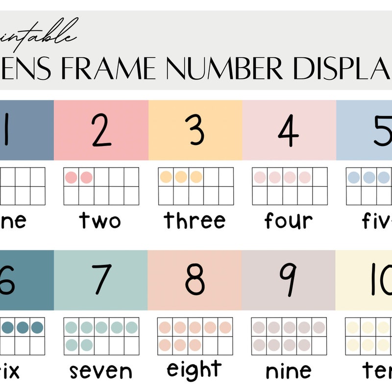 Ten Frame 1 10 - Etsy UK