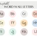 Printable Classroom Word Wall | Alphabet Letter Display - Etsy
