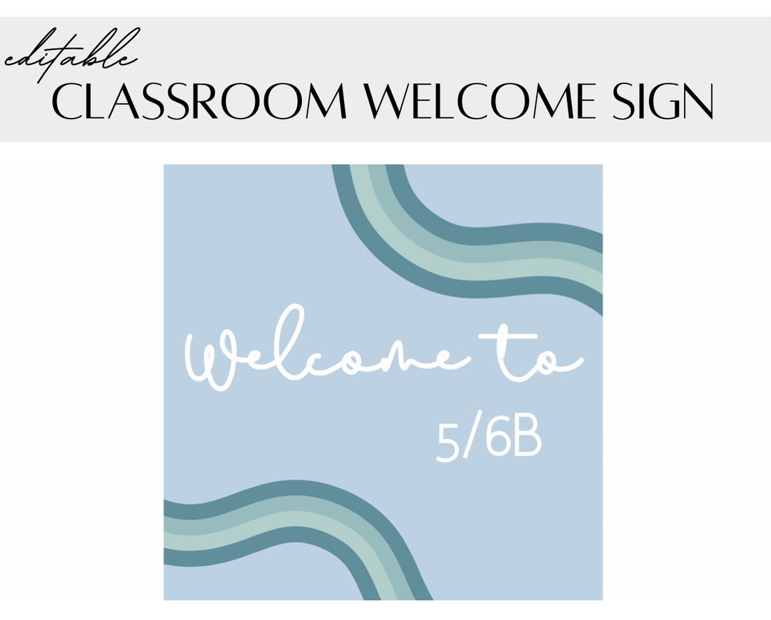 Editable Classroom Welcome Sign Class Door Display - Etsy Canada