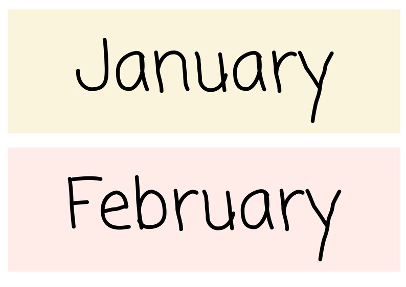 Months of the Year Display for Classroom Calendar - Etsy