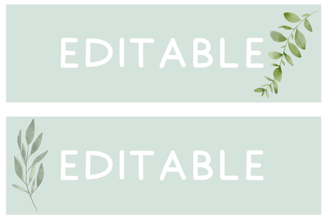 Student Name Labels Editable Classroom Decor - Etsy