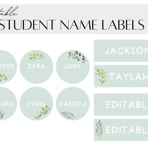 Student Name Labels Editable Classroom Decor - Etsy