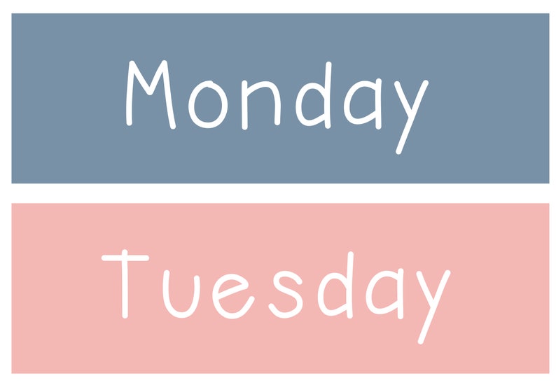 Days of the Week and Months of the Year Display for Classroom Calendar ...