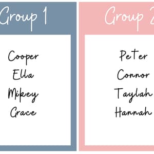 Classroom Group Numbers | Editable Student Grouping Display - Etsy