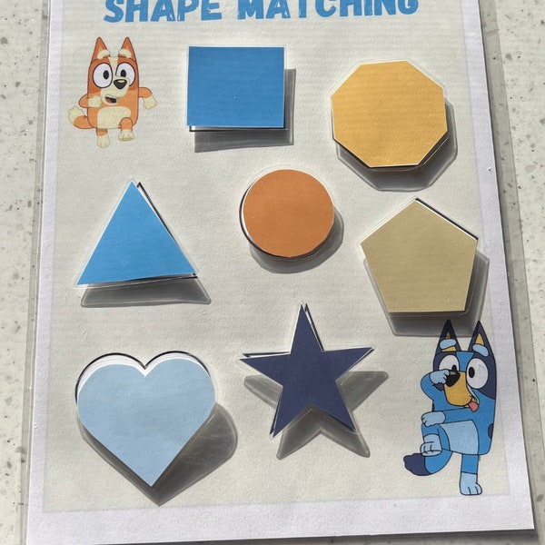 Bluey Shapes - Etsy