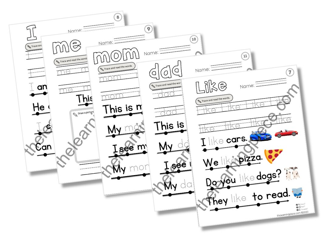 Sight Word Practice - Bundle A - Etsy