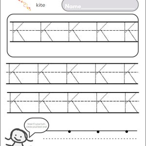 ABC Letter Tracing-52 Printable Pages - Etsy