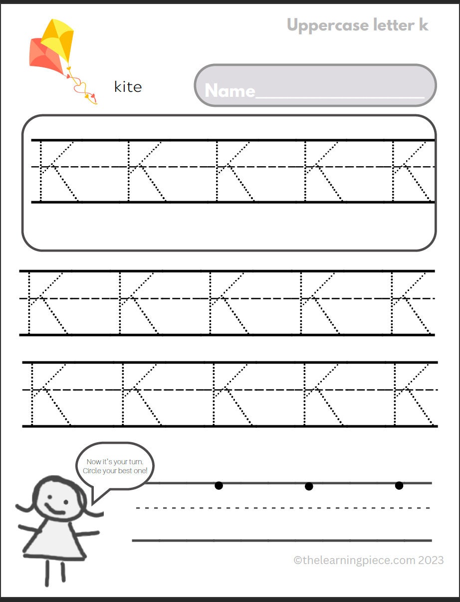 ABC Letter Tracing-52 Printable Pages - Etsy