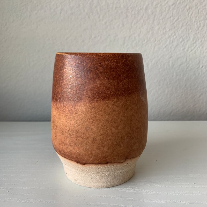 Brown Ceramic Cup - Etsy