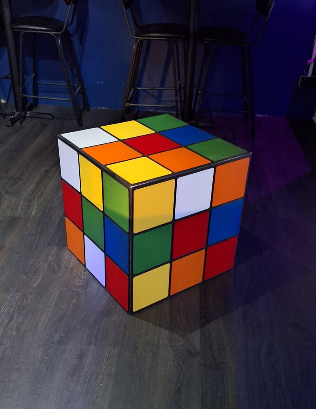 Retro Cube Table, 80's Rubik Style Table, Statement Piece, Retro Art - Etsy