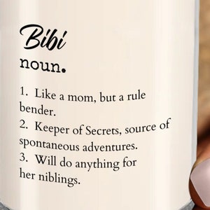 Bibi Aunt Definition Candle, Aunt Gifts, Funny Aunt Auntie Gifts, Aunt ...