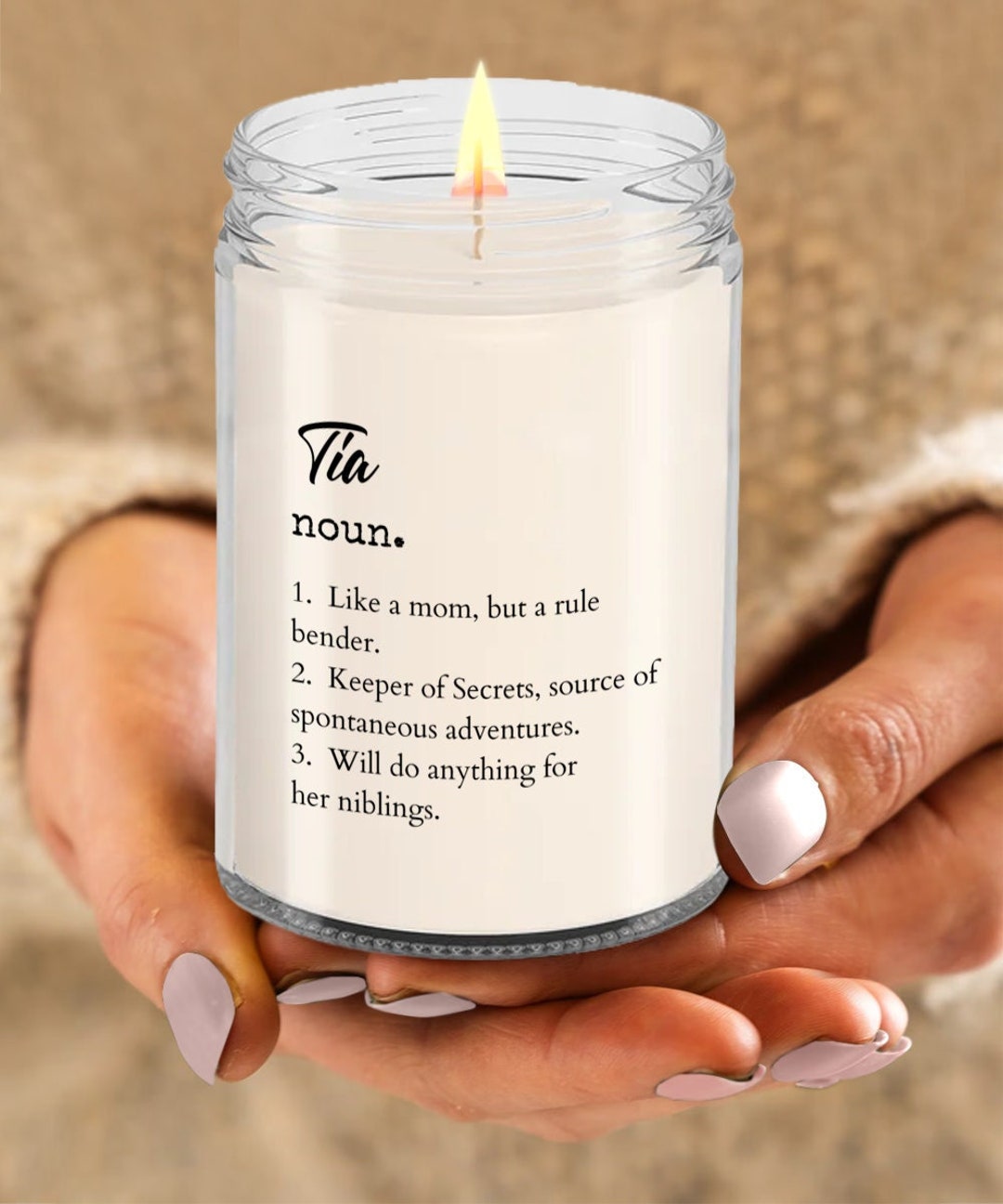 Tia Aunt Definition Candle, Aunt Gifts, Funny Aunt Auntie Gifts, Aunt ...
