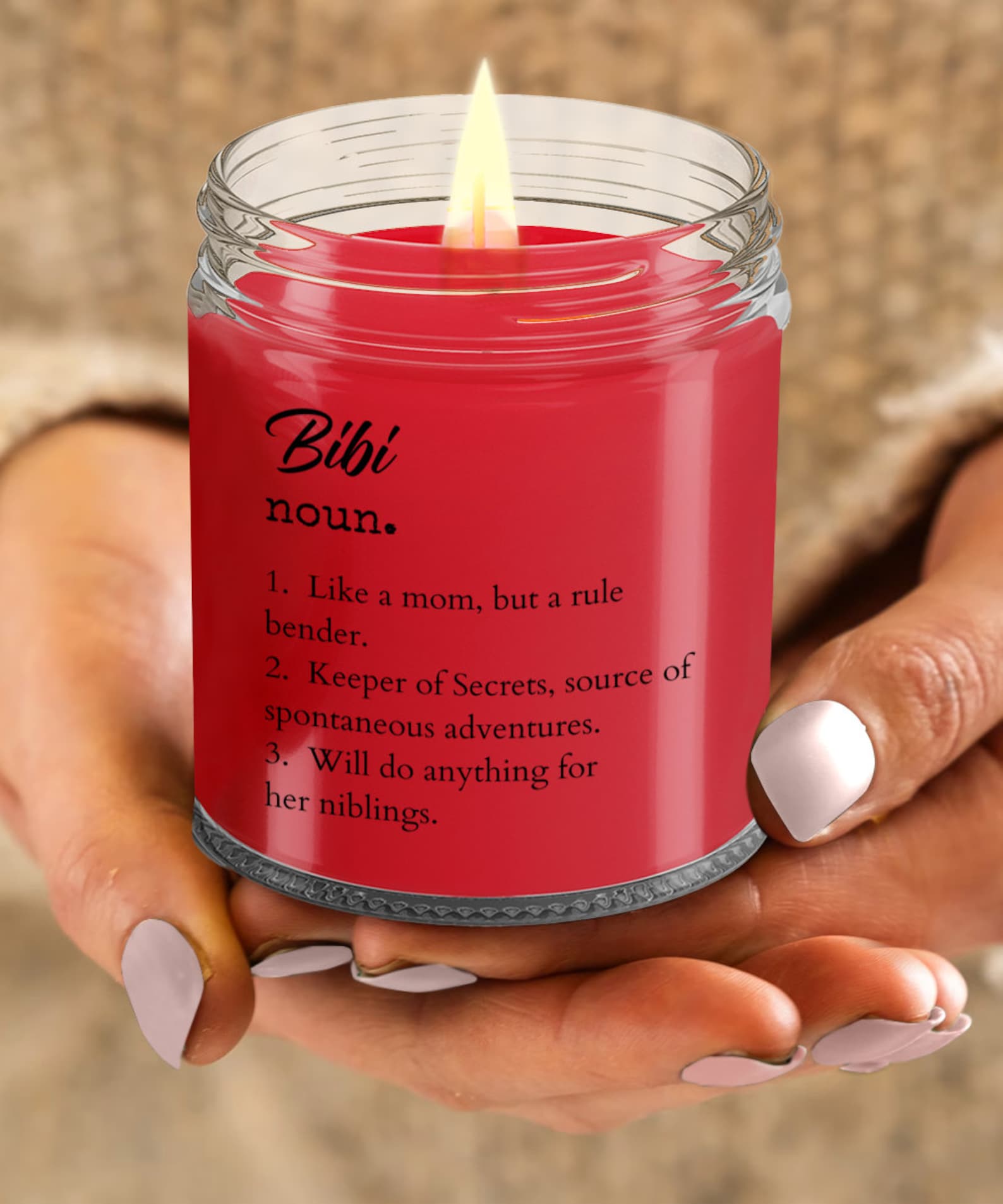 Bibi Aunt Definition Candle, Aunt Gifts, Funny Aunt Auntie Gifts, Aunt ...