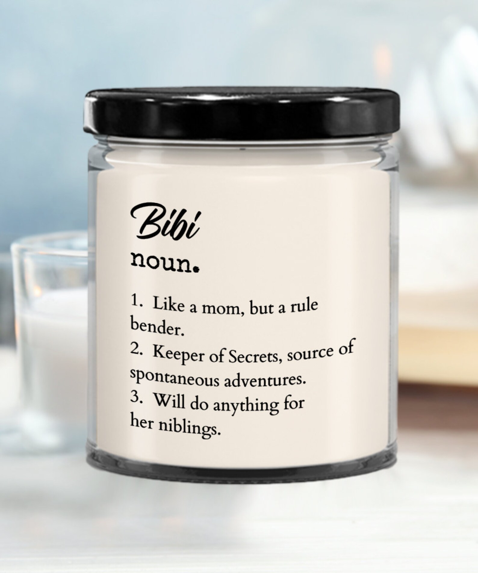 Bibi Aunt Definition Candle, Aunt Gifts, Funny Aunt Auntie Gifts, Aunt ...