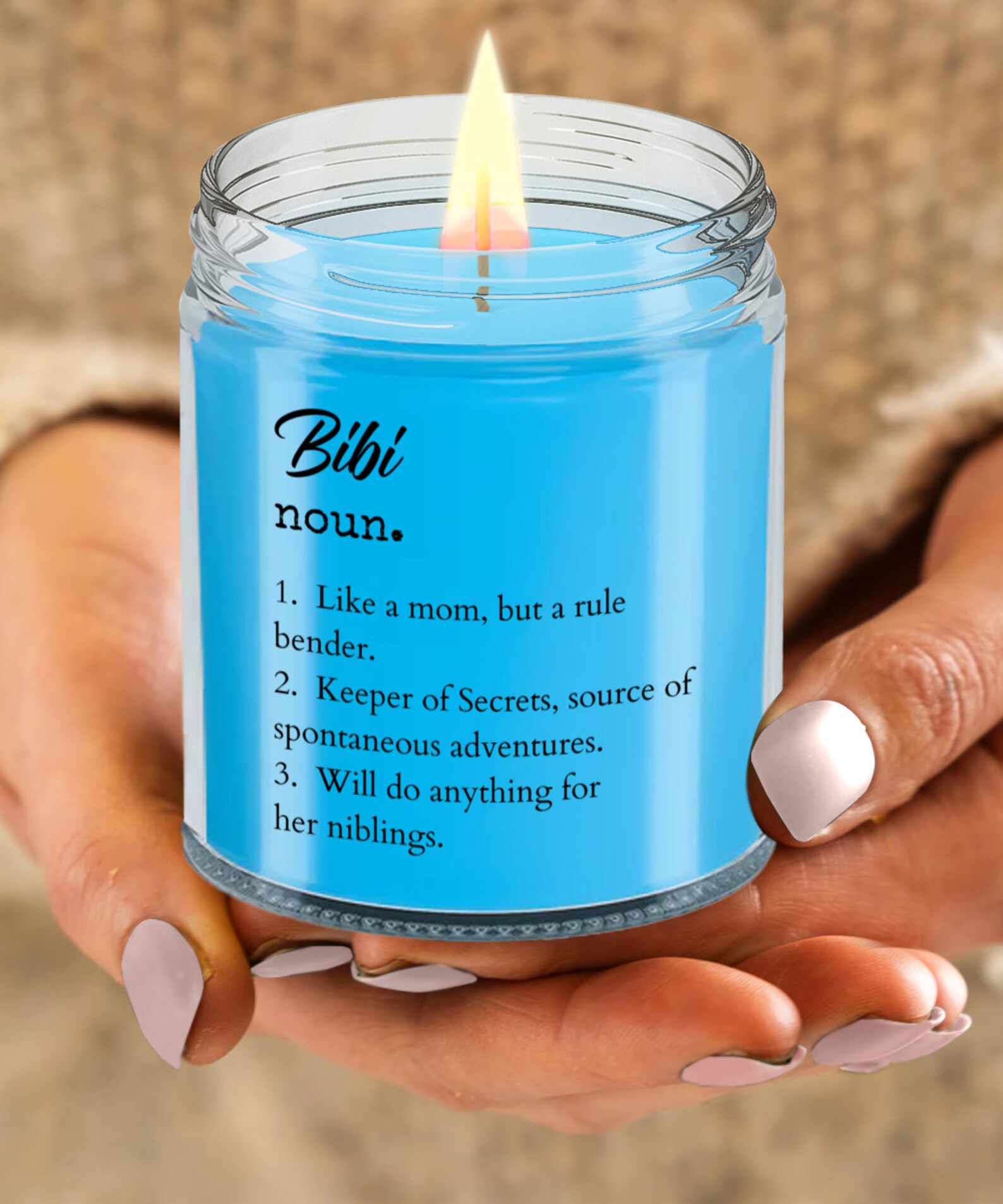 Bibi Aunt Definition Candle, Aunt Gifts, Funny Aunt Auntie Gifts, Aunt ...