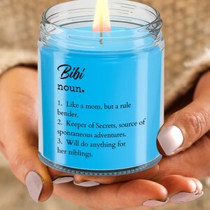 Bibi Aunt Definition Candle, Aunt Gifts, Funny Aunt Auntie Gifts, Aunt ...