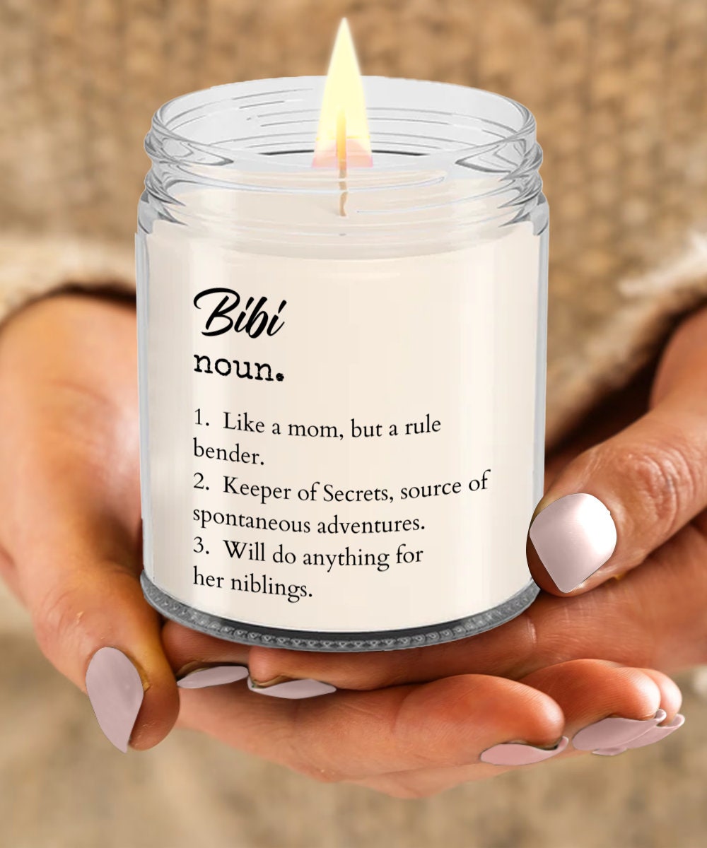 Bibi Aunt Definition Candle, Aunt Gifts, Funny Aunt Auntie Gifts, Aunt ...