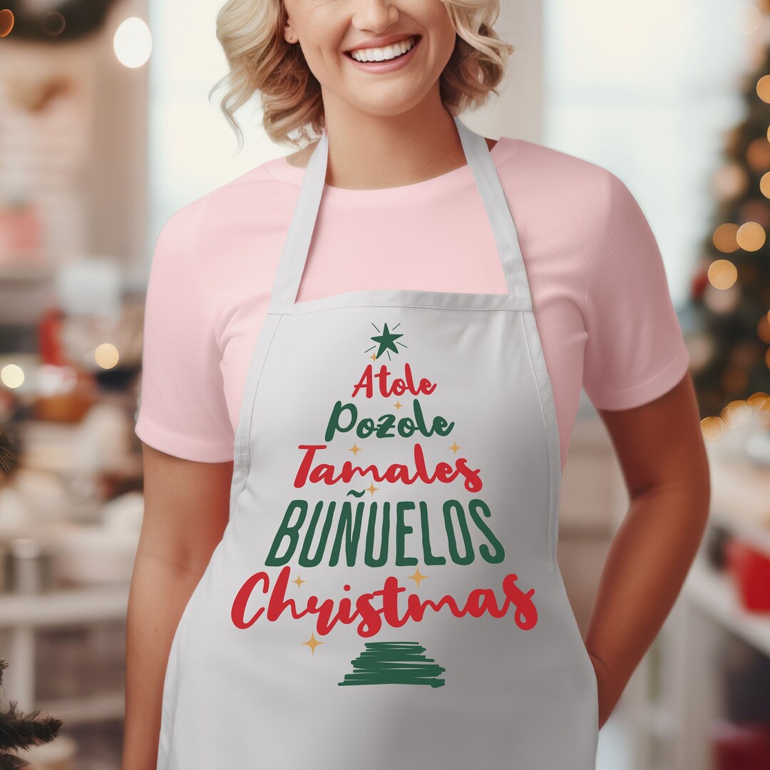 Mexican Christmas Tamale Apron Feliz Navidad Baking Group Apron ...