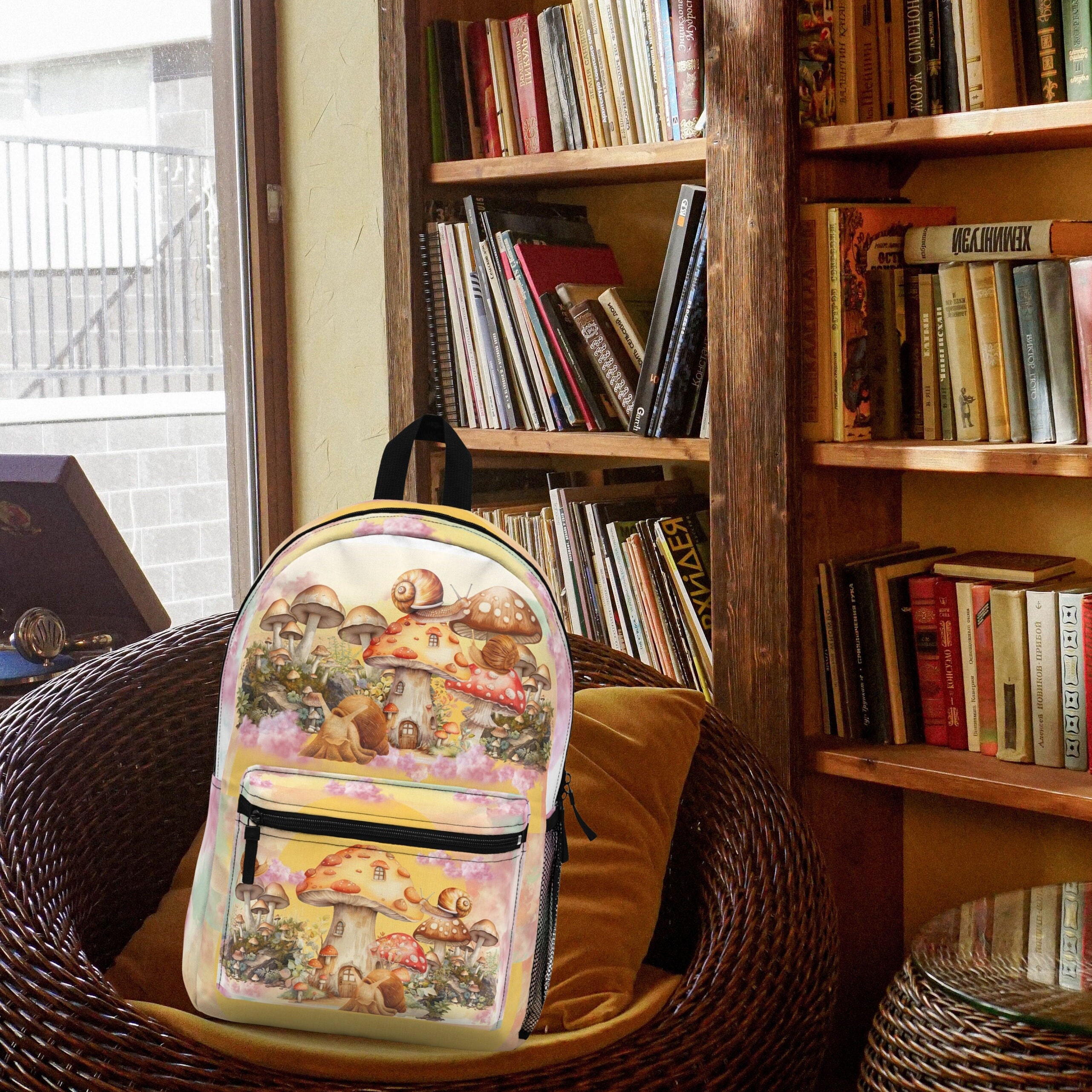 Mushroom Backpack Cottagecore Backpack for Nature Lovers Snail Woodland ...