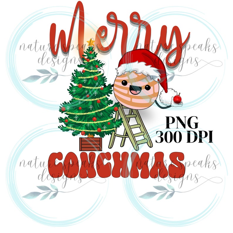 Christmas Concha PNG, Concha Instant Download, Mexican Christmas Png ...