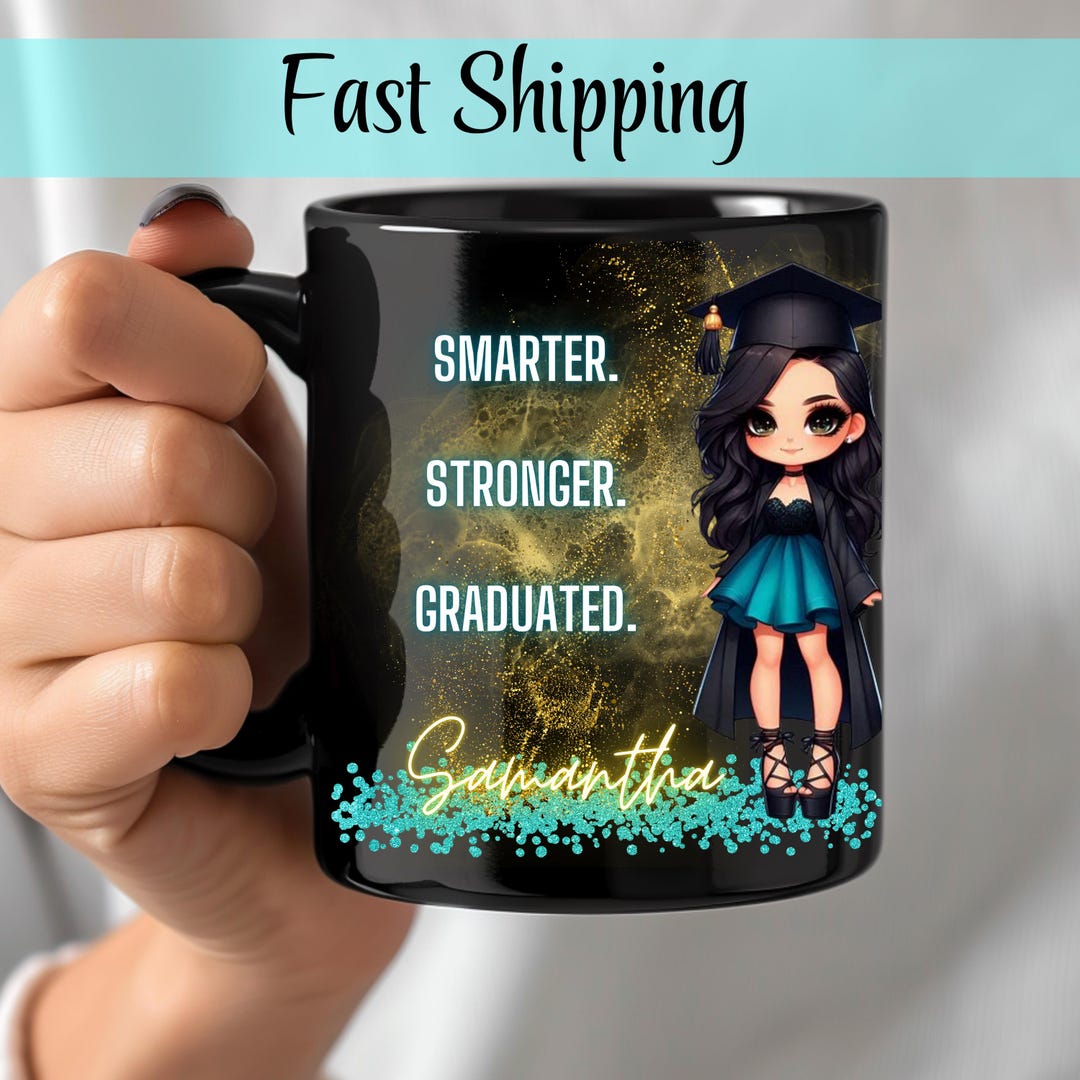 Graduation Coffee Cups Chibi Customizable Grad Mug Gift Custom ...
