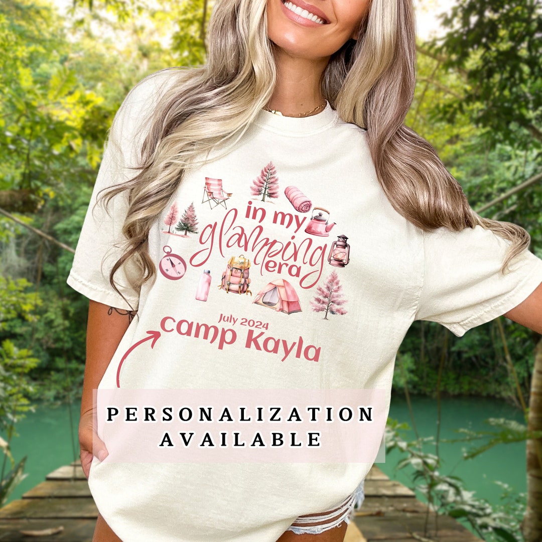 Glamping T Shirts Bachelorette Ladies Weekend Gift Summer Camp Tshirt ...