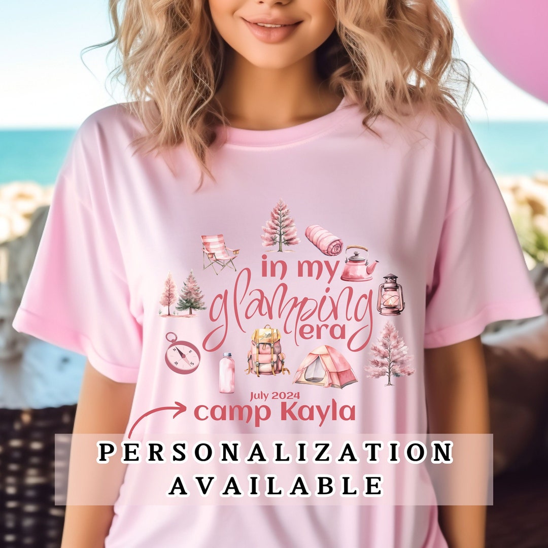Glamping T Shirts Bachelorette Ladies Weekend Gift Summer Camp Tshirt ...