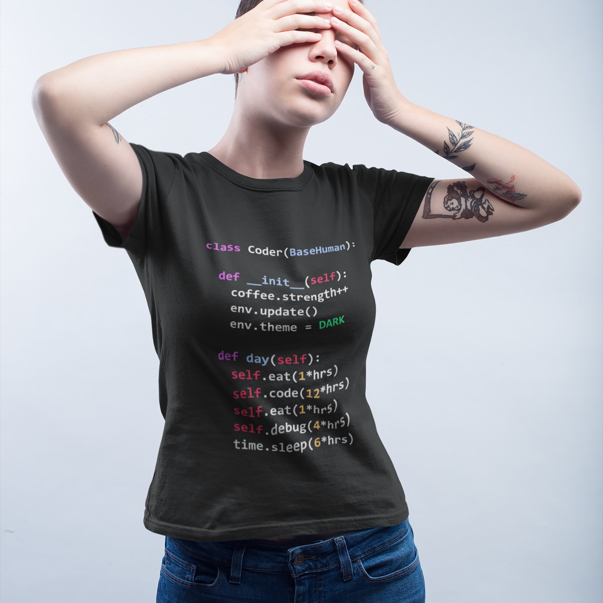 Eat Code Sleep Repeat Camiseta divertida de clase de codificación de ...