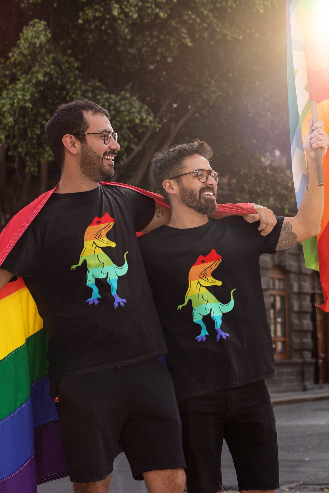Pride LGBT Dinosaur, T-rex Gift Rainbow LGBT Gay Lesbian T-shirt, Pride ...
