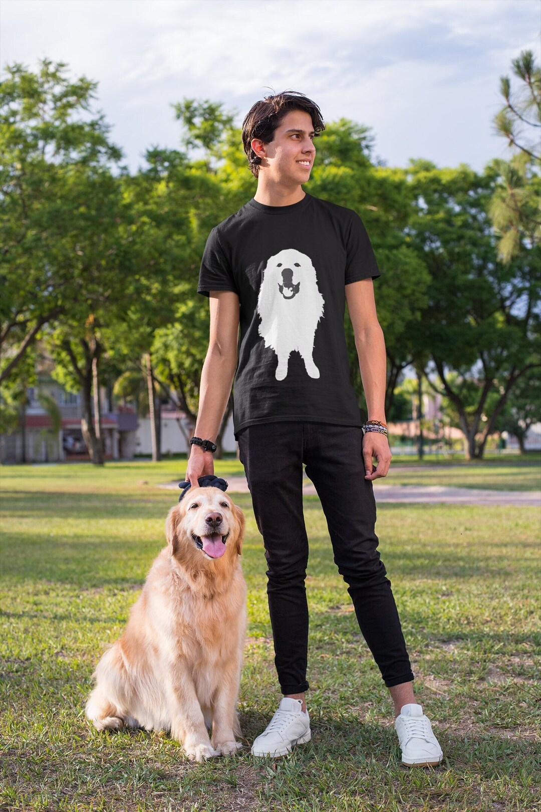 Smile, Wag, Repeat, Great Pyrenees Dog Smiling T-shirt, Pyrfect Smiles ...