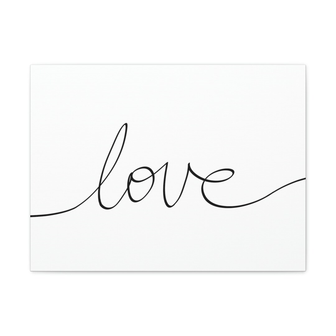 Love Handwritten - Canvas Gallery Wraps - Etsy