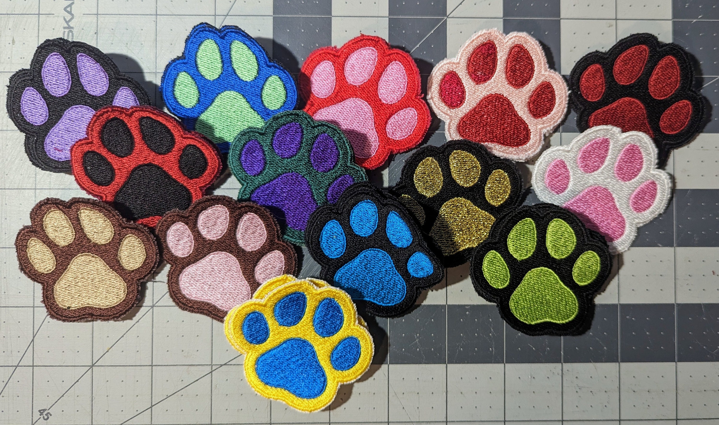 Pet Paw Kinky Embroidered Patch - Etsy