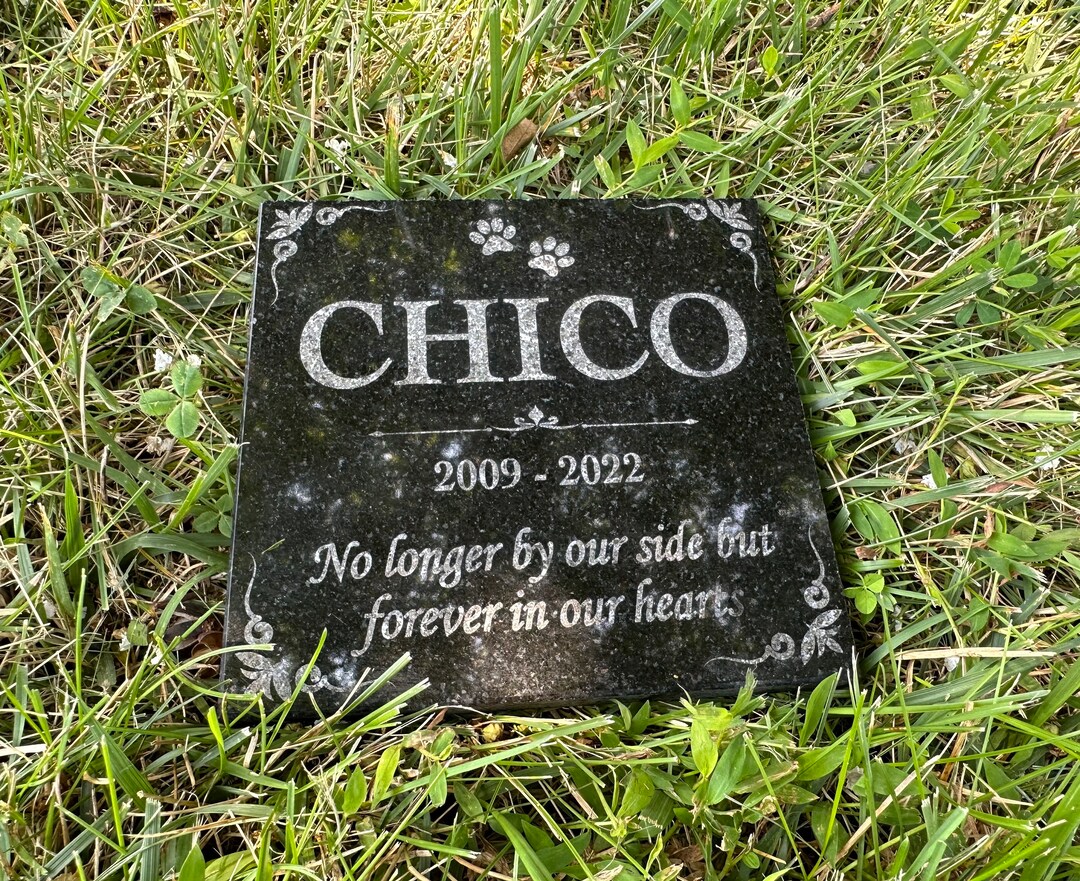 Pet Memorial Stone Dog Cat, Personalized Engraved Dog Cat Memorial ...