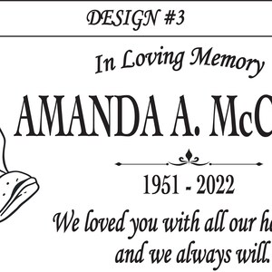 Memorial Stone Gray Slate for Mom Dad, Personalized in Loving Memory ...