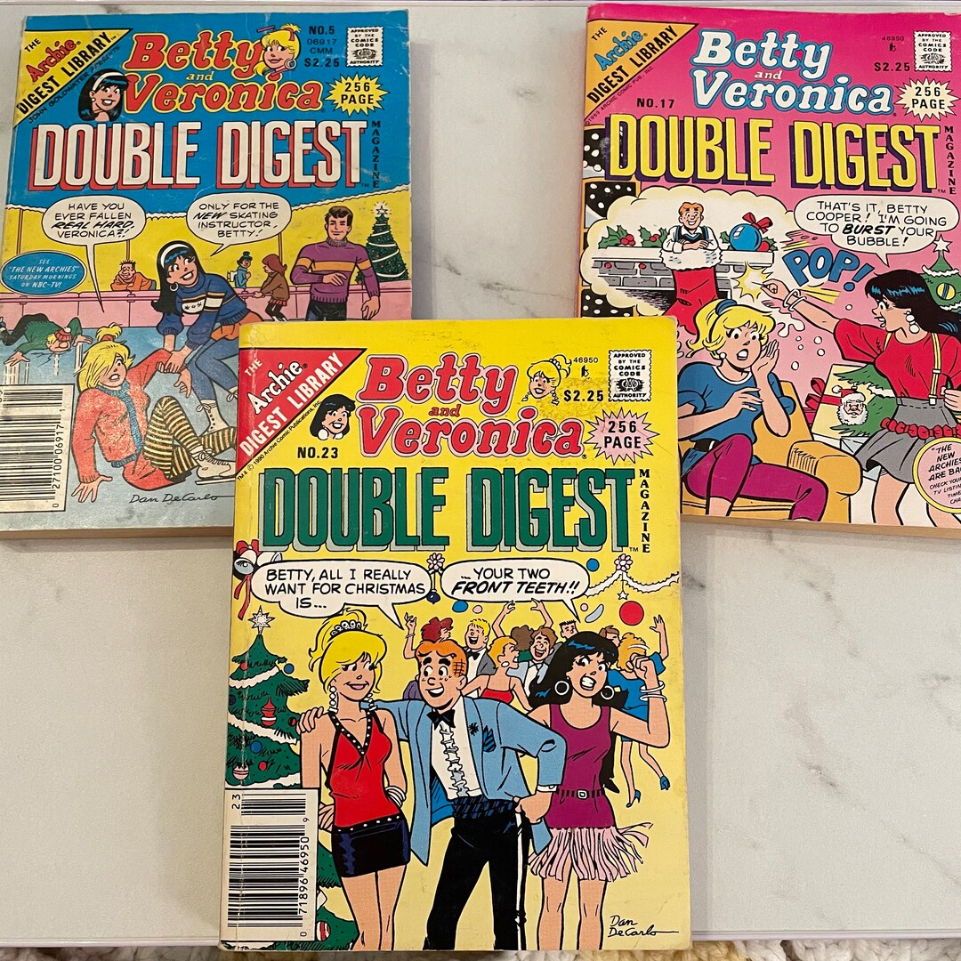 Vintage 1980s/90s Betty & Veronica Comic Double Digests Christmas ...