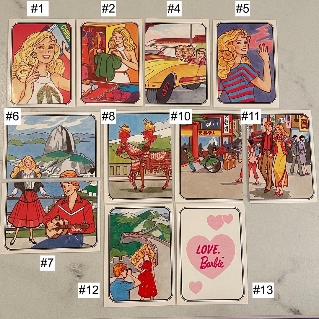 Vintage Barbie Stickers for Panini Barbie Sticker Album 1983 - Etsy