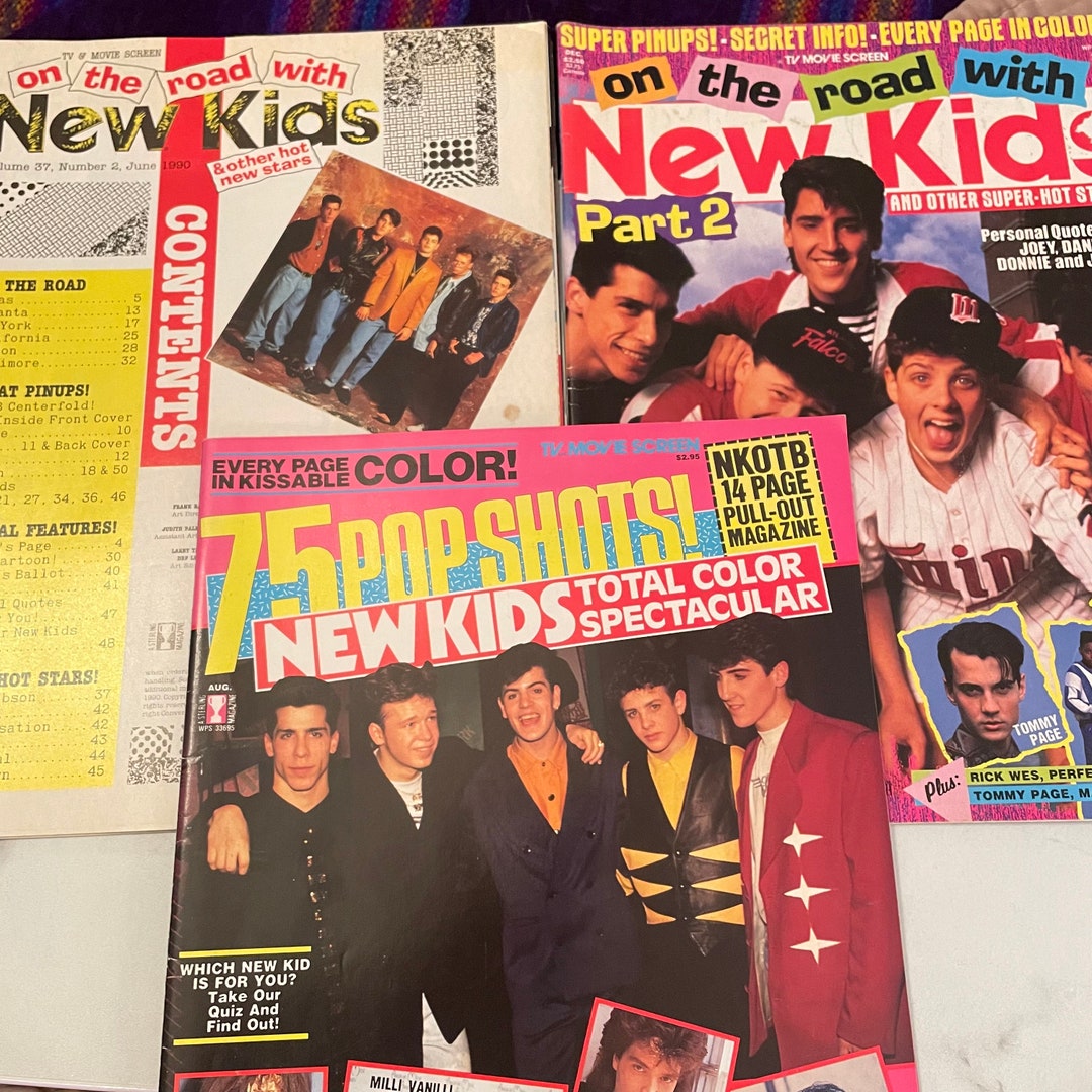 Vintage TV and Movie Screen Magazines 1990 - New Kids on the Block ...