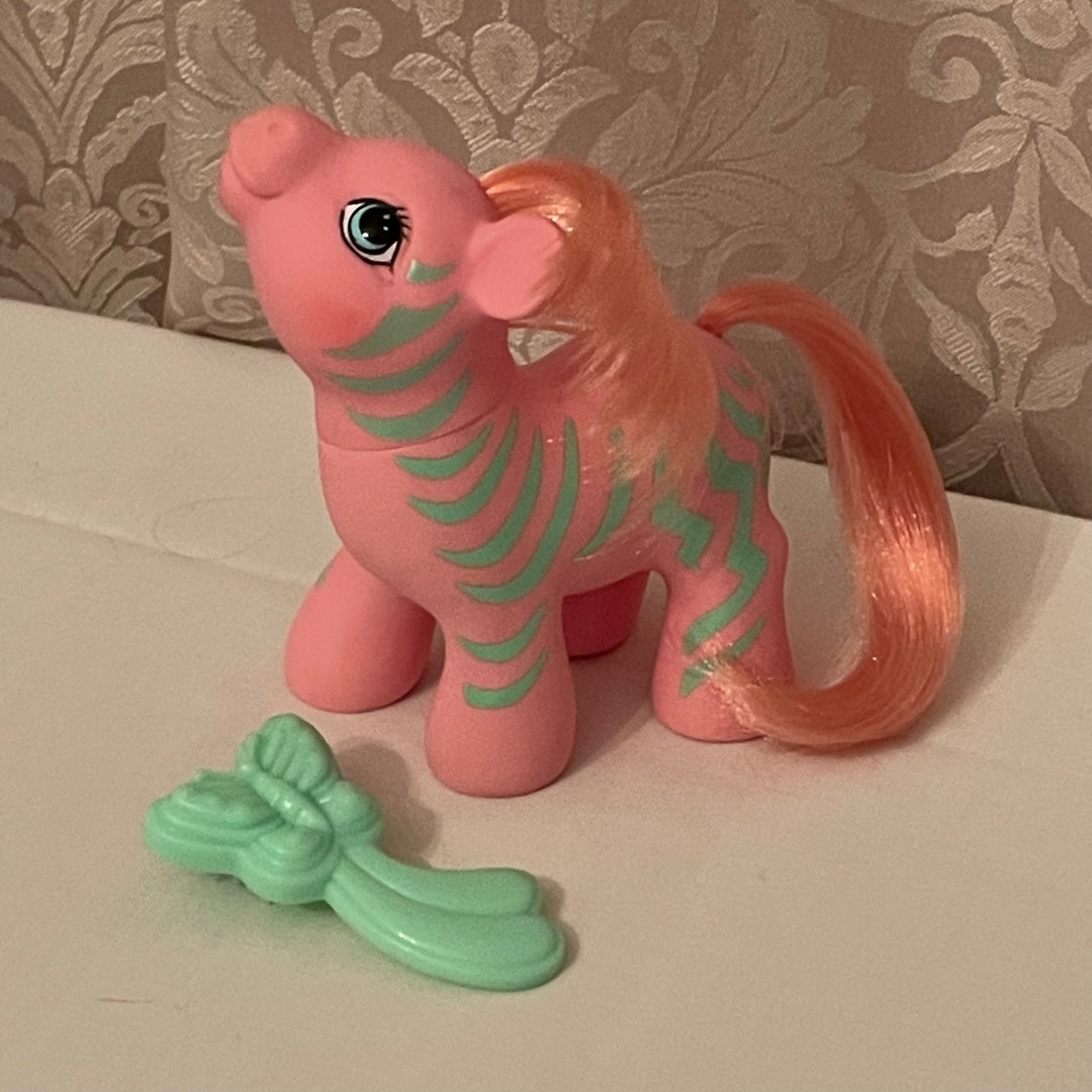 Vintage My Little Pony G1 Zebra Pony Zig Zag With Brush - Etsy