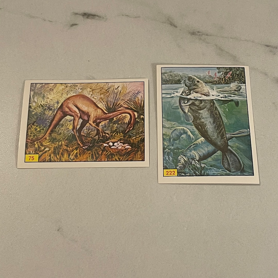 Vintage Dinosaurs Prehistoric Animals Stickers for Panini Sticker Album ...