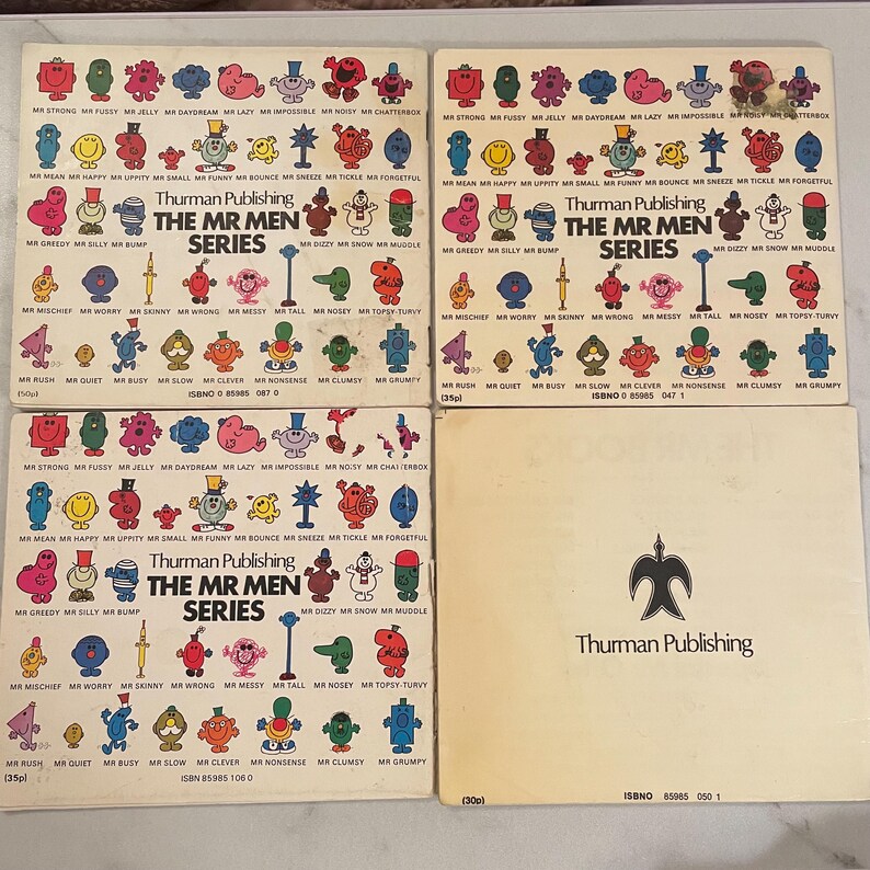 Vintage Mr Men Books - Roger Hargreaves - 1970s - You Choose! - Etsy